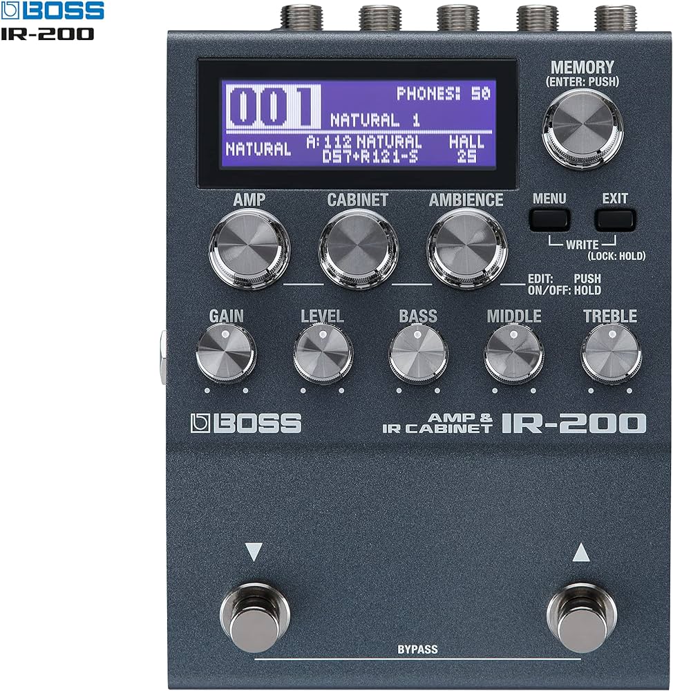BOSS IR-200 AMP MODELLER AND CABINET IMPULSE RESPONSE 200 SERIES PEDAL ...