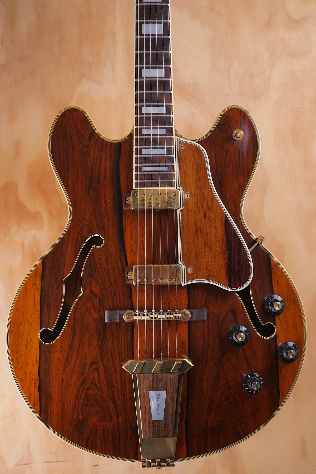 1969 Gibson Crest Hollow-body Electric Guitar previously owned by Kenn ...