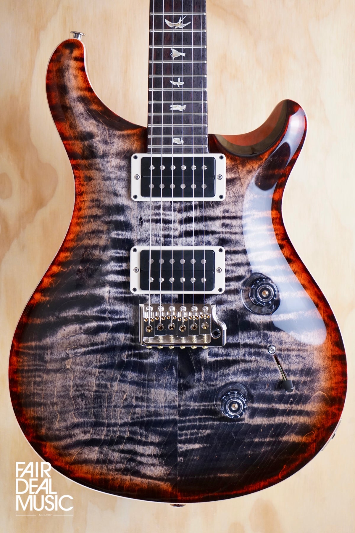PRS Custom 24 in Cherry Charcoal Burst — Fair Deal Music