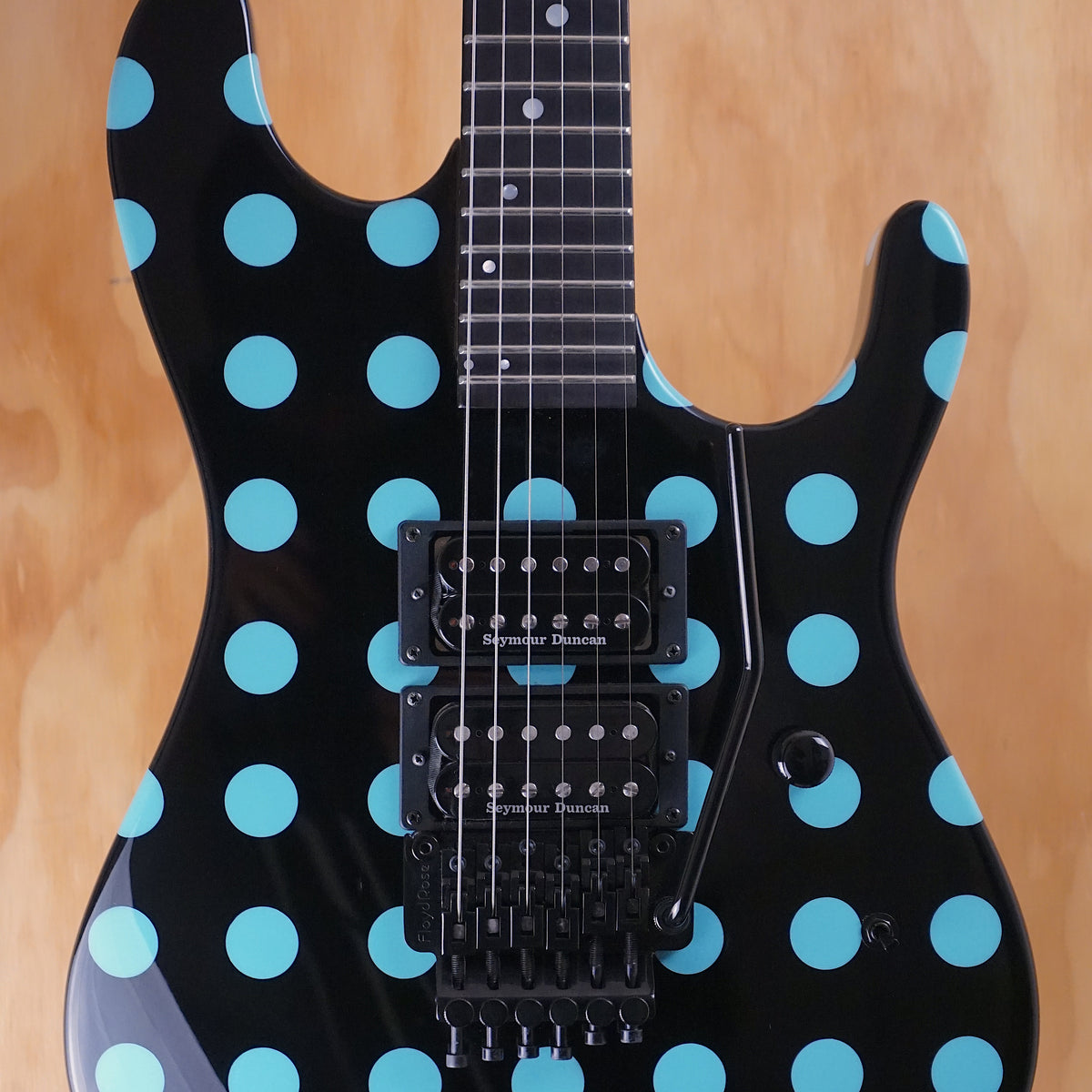 Kramer Nightswan Electric Guitar In Black With Blue Polka Dots, (Used ...