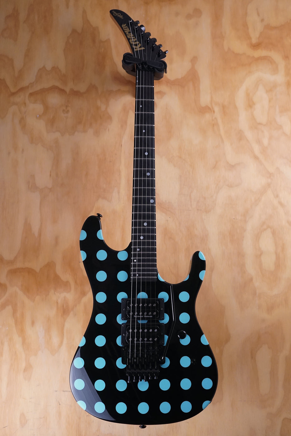 Kramer Nightswan Electric Guitar In Black With Blue Polka Dots, (Used ...
