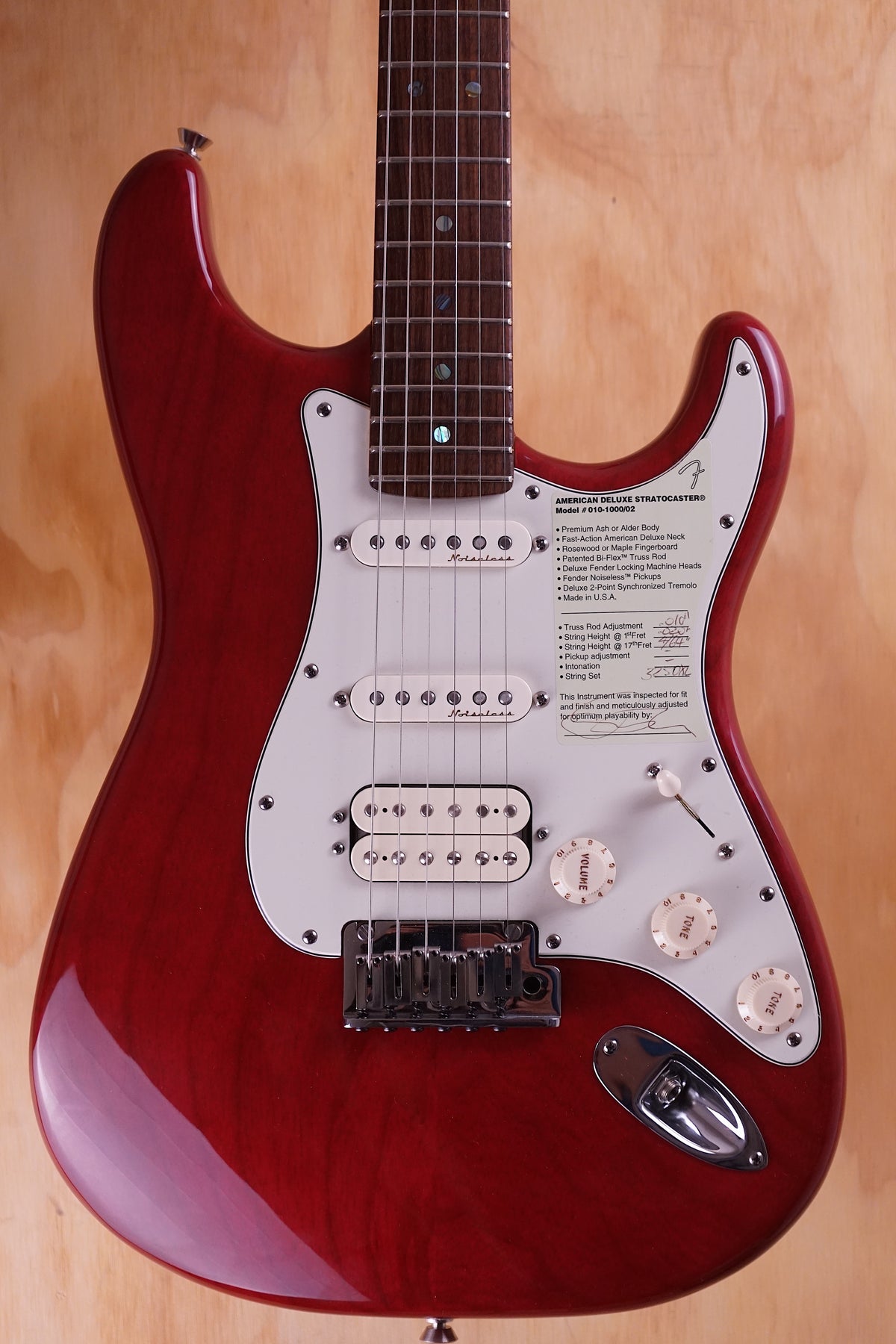 Fender American Deluxe Stratocaster, Trans Red, (Used) — Fair Deal Music