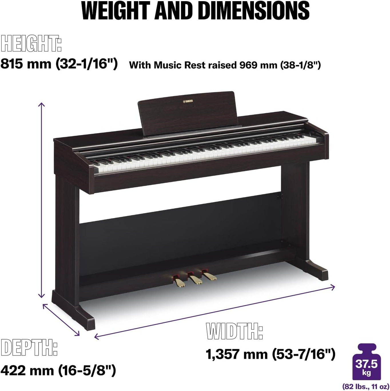 Yamaha YDP-105R Arius Digital Piano Black Walnut - Fair Deal Music