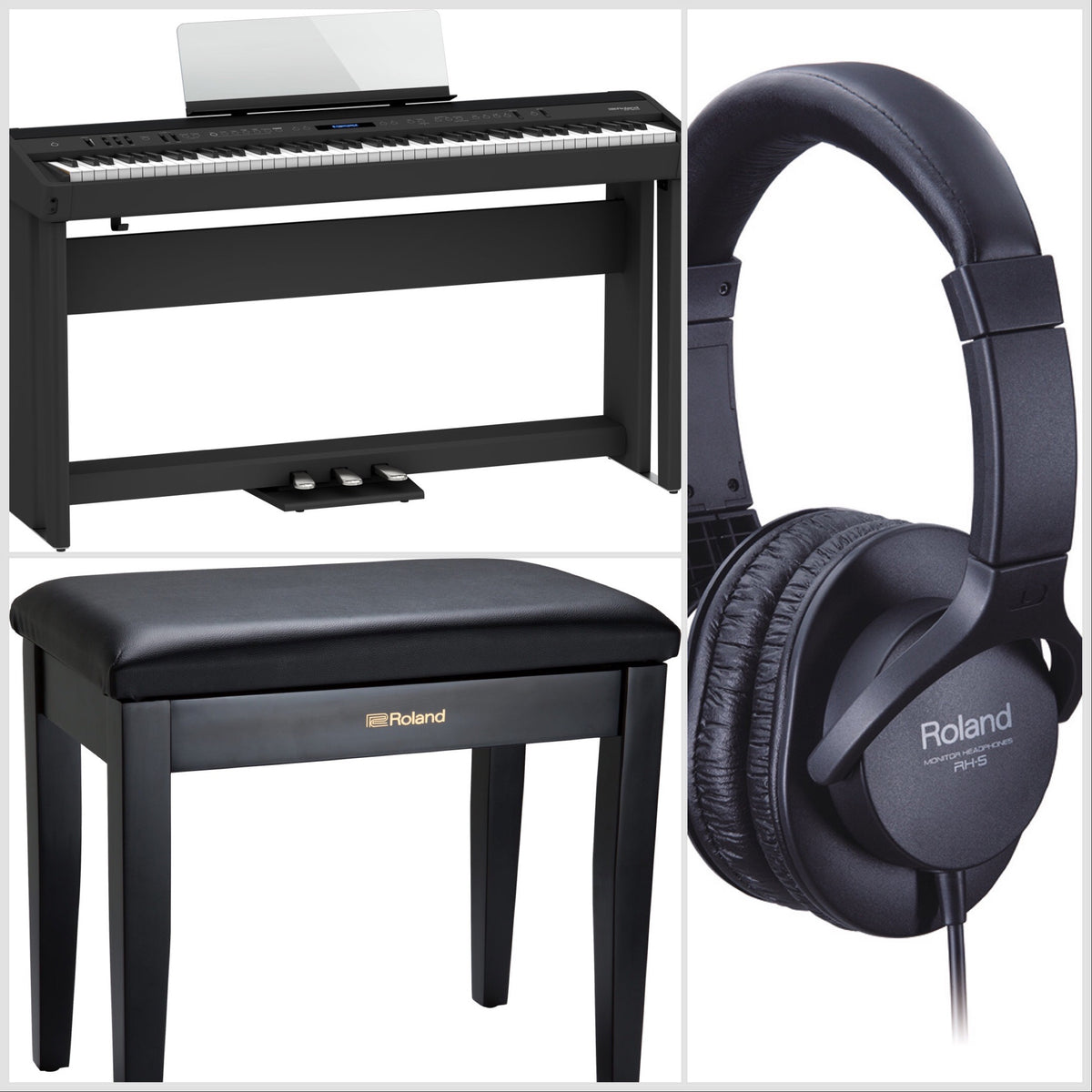 Roland FP-90X-BK Premium Portable Piano Black Bundle — Fair Deal Music