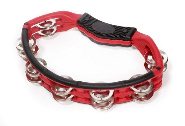 Natal Spirit Handheld Tambourine in Red — Fair Deal Music